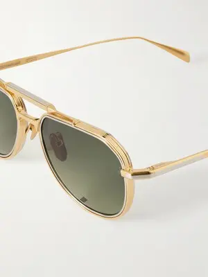 JACQUES MARIE MAGE Commander Aviator-style Sunglasses