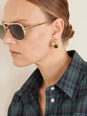 JACQUES MARIE MAGE Commander Aviator-style Sunglasses