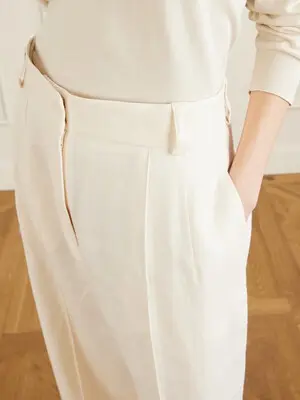 Loro Piana Lodger Linen And Wool-blend Wide-leg Pants - Neutrals