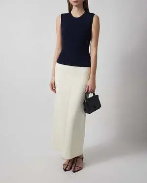 ANDIATA Griet Rib-knit Sleeveless Top - Navy