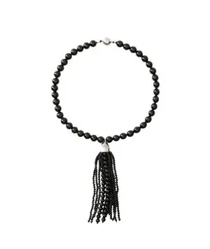 JULIETTA Delfina Tasseled Necklace Black