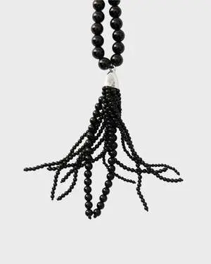 JULIETTA Delfina Tasseled Necklace - Black