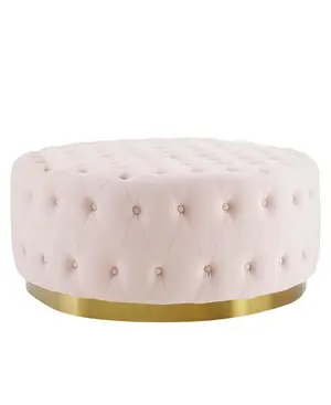 MODWAY Ensconce Tufted Performance Velvet Round Ottoman
