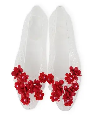 HEAVENLY JELLY Nova Sequin Flower Jelly Shoes