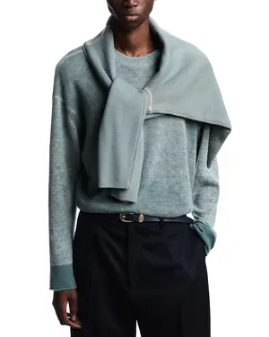 Emporio Armani Virgin Wool Blend Printed Sweater