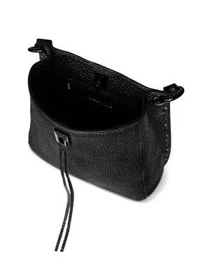 Rebecca Minkoff Darren Medium Pebbled Leather Shoulder Bag - Black