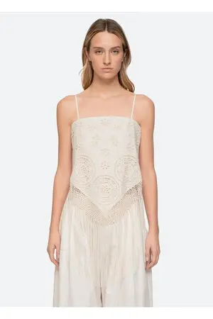 Sea Spaghetti Strap Blouses