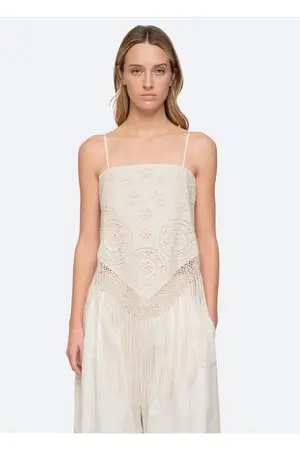 Sea Rafina Eyelet Top - White