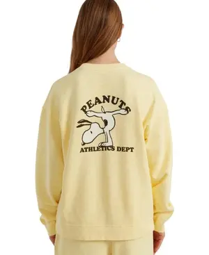 Chinti & Parker Cotton Peanuts Athletics Sweatshirt - Lemon