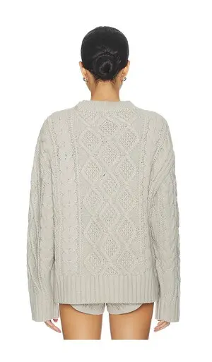 Lioness Liaison Cable Knit Pullover - Ash