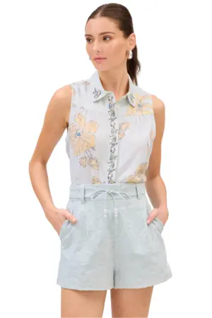 ALLISON NEW YORK Embroidered Ainsley Shorts