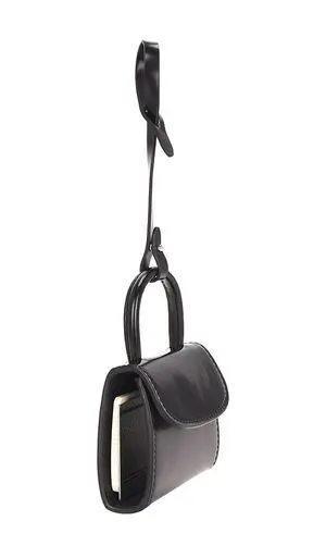 By Far Mini Mini Card Holder - Black