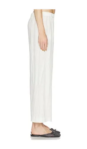Velvet By Graham & Spencer Lola Woven Linen Pant - Chalk