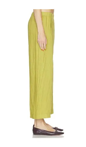 Velvet By Graham & Spencer Lola Woven Linen Pant - Citron