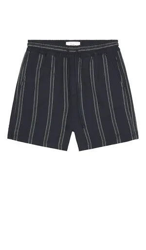 LES DEUX Lawson Stripe Shorts - Dark Navy