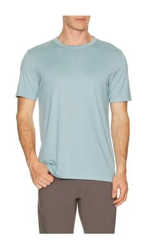 Theory Anemone Milano Essential Tee In Blue - Ocean Air