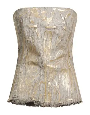 Rick Owens Top In Cotton, Elastomultiester, And Rubber - Grey