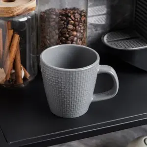 STONE + LAIN Abigael Stoneware 4-piece Mug Set - Gray