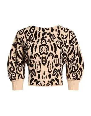Sportmax Leopard-print Jacquard-knit Sweater