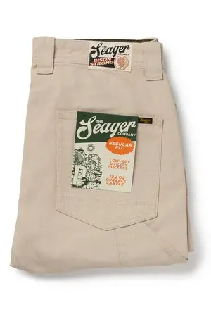 SEAGER CO Bison Cotton Canvas Carpenter Pants