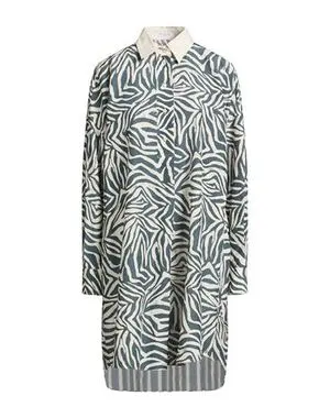 Oversized Printed Mini Shirtdress
