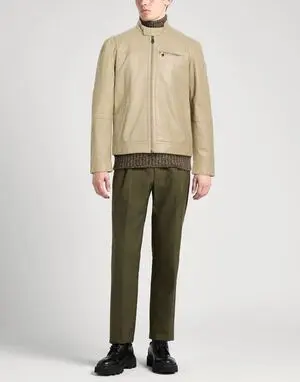 Peuterey Lambskin Biker Jacket - Beige