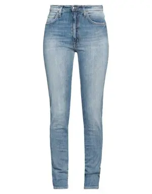 + PEOPLE Skinny Fit High Waisted Denim Jeans With Leather Trims