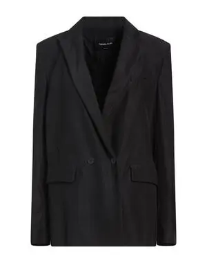 Fabiana Filippi Double-breasted Virgin Wool And Silk Blazer - Black