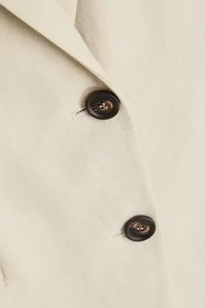 Brunello Cucinelli Cotton And Linen-blend Blazer - Ecru