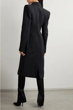 MUGLER Oversized Paneled Twill Coat