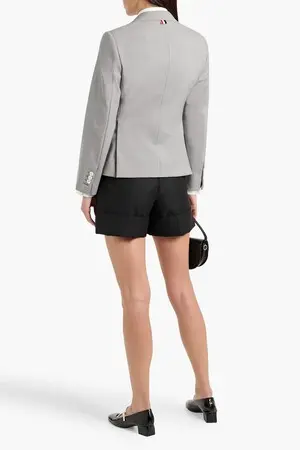 Thom Browne Wool And Mohair-blend Blazer - Light Gray