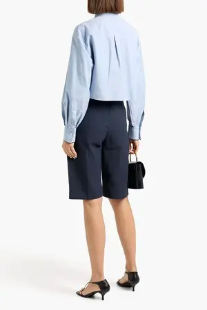 Brunello Cucinelli Cropped Cotton Oxford Shirt