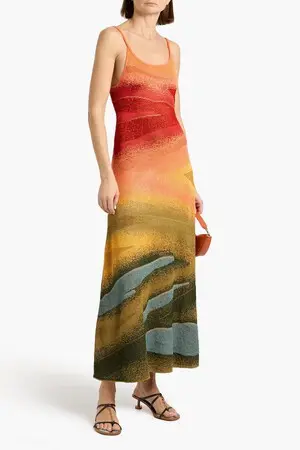 THE ELDER STATESMAN Jacquard-knit Maxi Dress