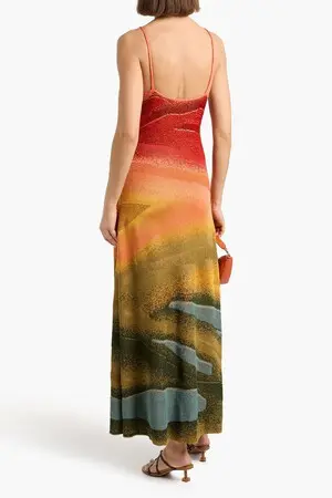 THE ELDER STATESMAN Jacquard-knit Maxi Dress