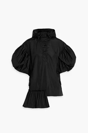 Simone Rocha Asymmetric Taffeta Hooded Top