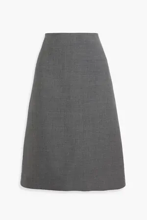JIL SANDER Wool-twill Skirt - Anthracite