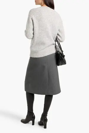JIL SANDER Wool-twill Skirt - Anthracite