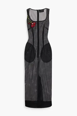 Simone Rocha Crystal-embellished Tulle Midi Dress