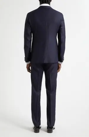 Boglioli Milano Stretch Wool Satin Tuxedo - Navy