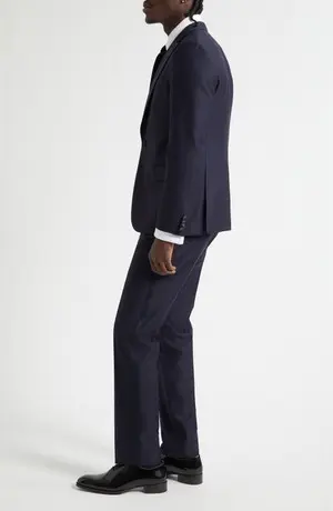 Boglioli Milano Stretch Wool Satin Tuxedo - Navy