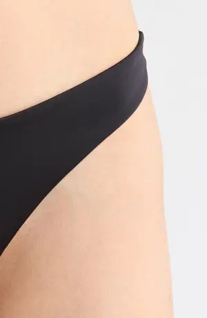 LEFT ON FRIDAY Dip High Leg Bikini Bottoms - Jet