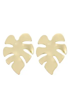 PANACEA Palm Drop Earrings - Gold