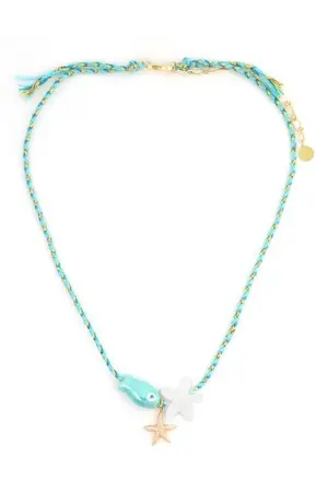 PANACEA Fish Pendant Necklace - Blue