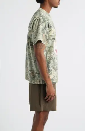 Obey Pit Forest Camo Cotton T-shirt