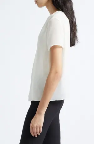 Emporio Armani Techno Georgette Top - Ivory