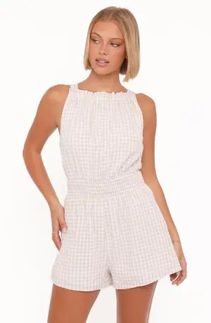 PETAL & PUP Felicity Gingham Romper