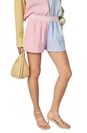English Factory Colorblock Stripe Pull-on Shorts
