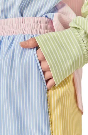 English Factory Colorblock Stripe Pull-on Shorts