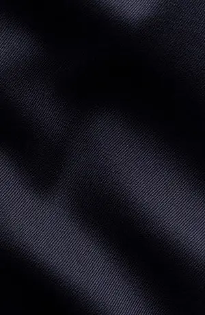 Eton Slim Fit Solid Cotton Twill Dress Shirt - Navy