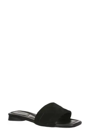 Nordstrom Brynn Leather Slide Sandal - Black